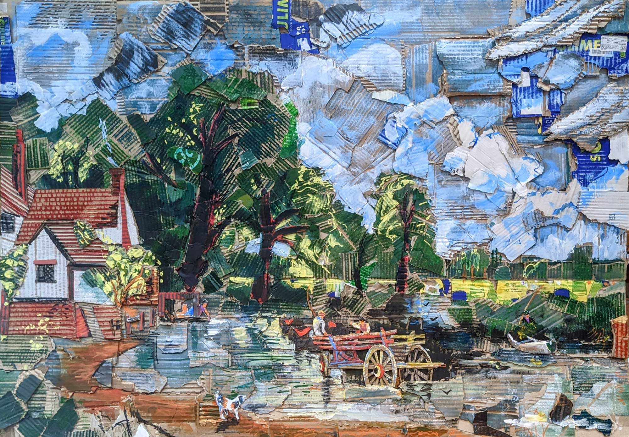 The (cardboard) Hay Wain charity auction